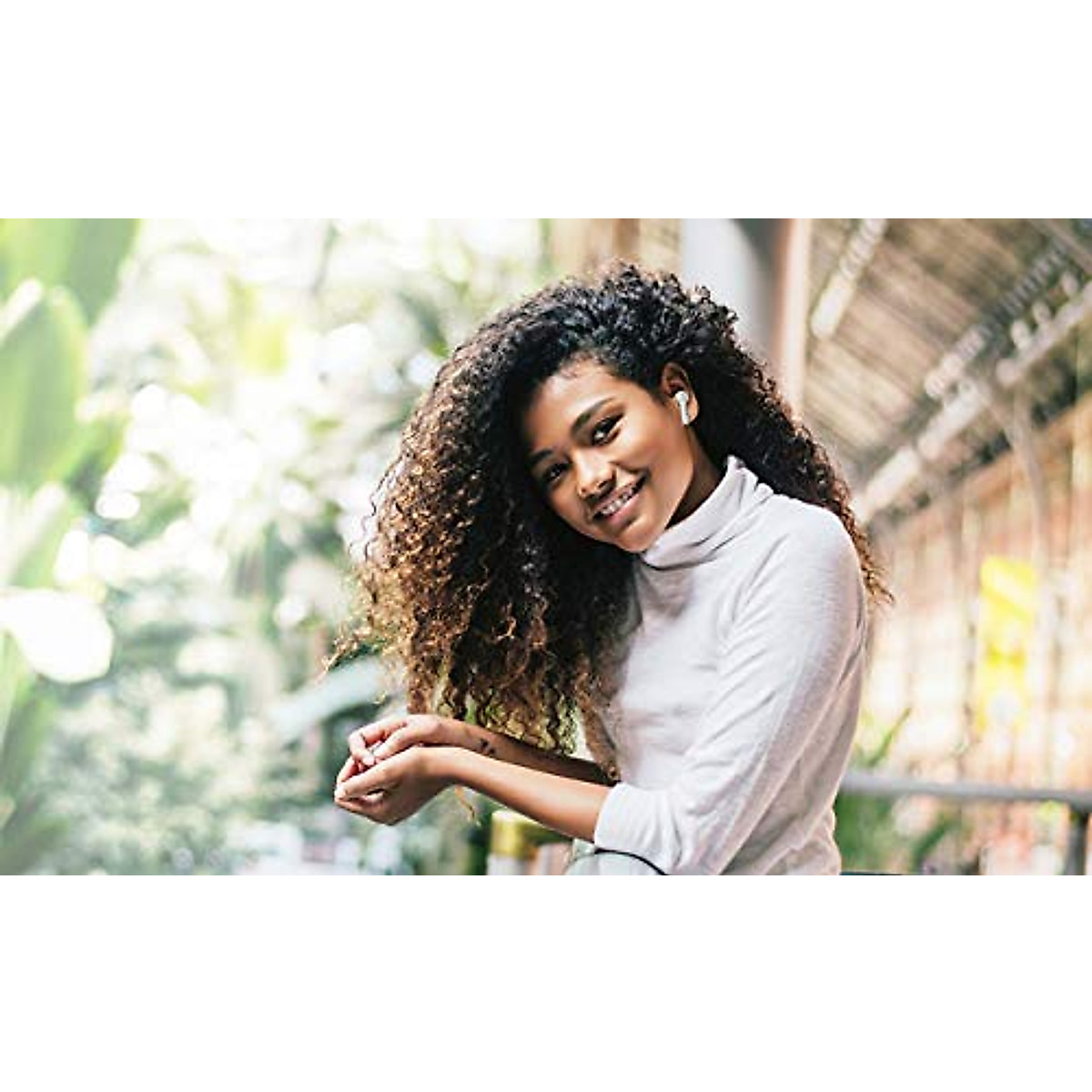 Sharp HP-TW30 True Wireless Noise Cancelling Splashproof Earphone, Pearl White