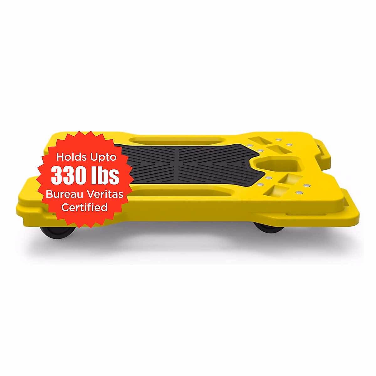 Connectable Moving Dolly | 330 lbs Capacity per Dolly - BV Certified| Anti-Slip Surface | Made of Heavy-Duty Polypropylene & Thermoplastic | Non-Marking 3” Swivel Casters | 25’’ x 17.1’’ x4.7’’