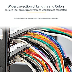 StarTech.com 6ft CAT6 Ethernet Cable - White CAT 6 Gigabit Ethernet Wire -650MHz 100W PoE++ RJ45 UTP Molded Category 6 Network/Patch Cord w/Strain Relief/Fluke Tested UL/TIA Certified (C6PATCH6WH)