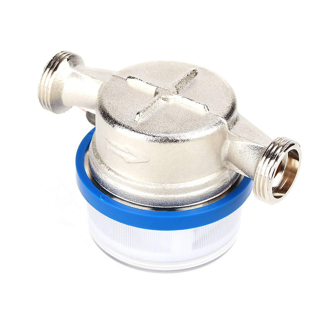 143 15mm 12 inch Adjustable Rotary Water Meter 360 Degree Freely Water Flow Meter Gallon Counter for Garden Hose Single Water Flow Dry Table Measuring Tools with Filter, defult