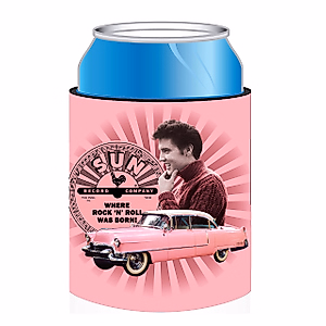 Akumerly Sun Records Can Coozie, Elvis Presley with Pink Car - Mid-South Products