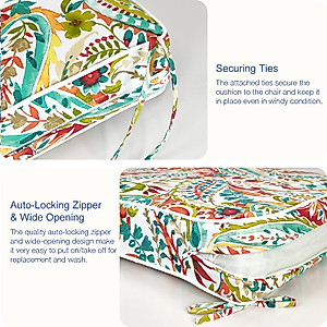 DYTXIII Patio Outdoor Cushion Cover Slip Cover W45 x D18 x H3 Inch with Zipper for Bench Loveseat Furniture, UV Protection Cushion Covers Replacement Covers 1 Pack, Pretty Paisley(Covers ONLY)