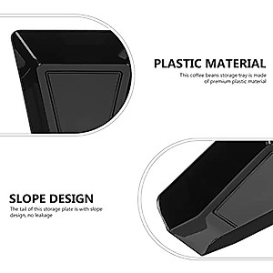 Zerodeko 2 Pcs Coffee Cupping Sample Tray Reusable Plate Plastic Dish for Scooping and Weighing Coffee Beans Home Kitchen Use Black 200g