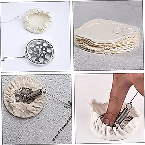 HOLIDYOYO 20pcs Coffee Pot Filter Cloth Espresso Machine Balance Siphon Coffee Maker Hanging Ear Coffee Bag Coffee Filter Syphon Coffee Maker Filter Thai Tea Strainer Cotton Beige