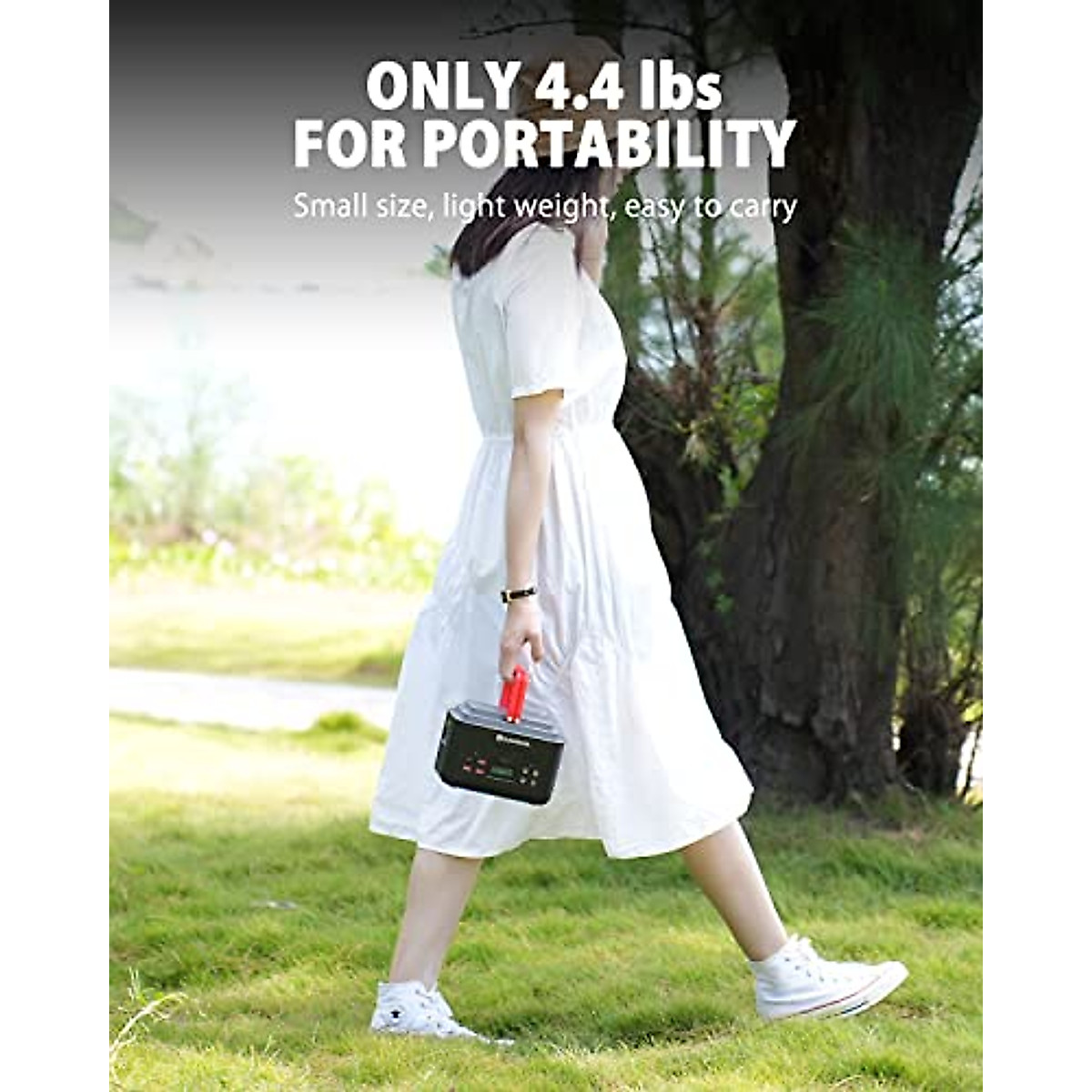 ELECAENTA Portable Power Station 200W, 200Wh LiFePO4 Battery Backup, 100W Solar Fast Charging, 2 AC Pure Sine Wave Outlets, PD 60W USB C, Lightweight Solar Generator for Outdoor Camping Fishing RV