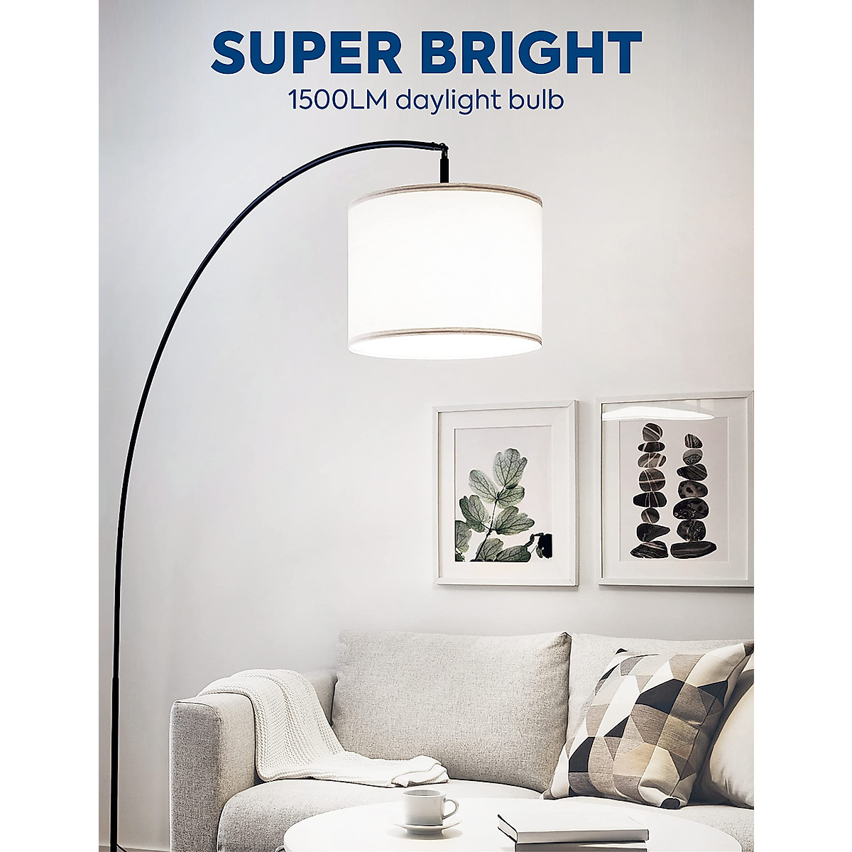 Nouscan LED Light Bulbs 100 Watt Equivalent, Daylight White 5000K, 13W LED Bulb A19, 1500 Lumens, Standard E26 Base, Energy Saving, Energy Saving Lightbulbs, Non-dimmable, 12 Pack