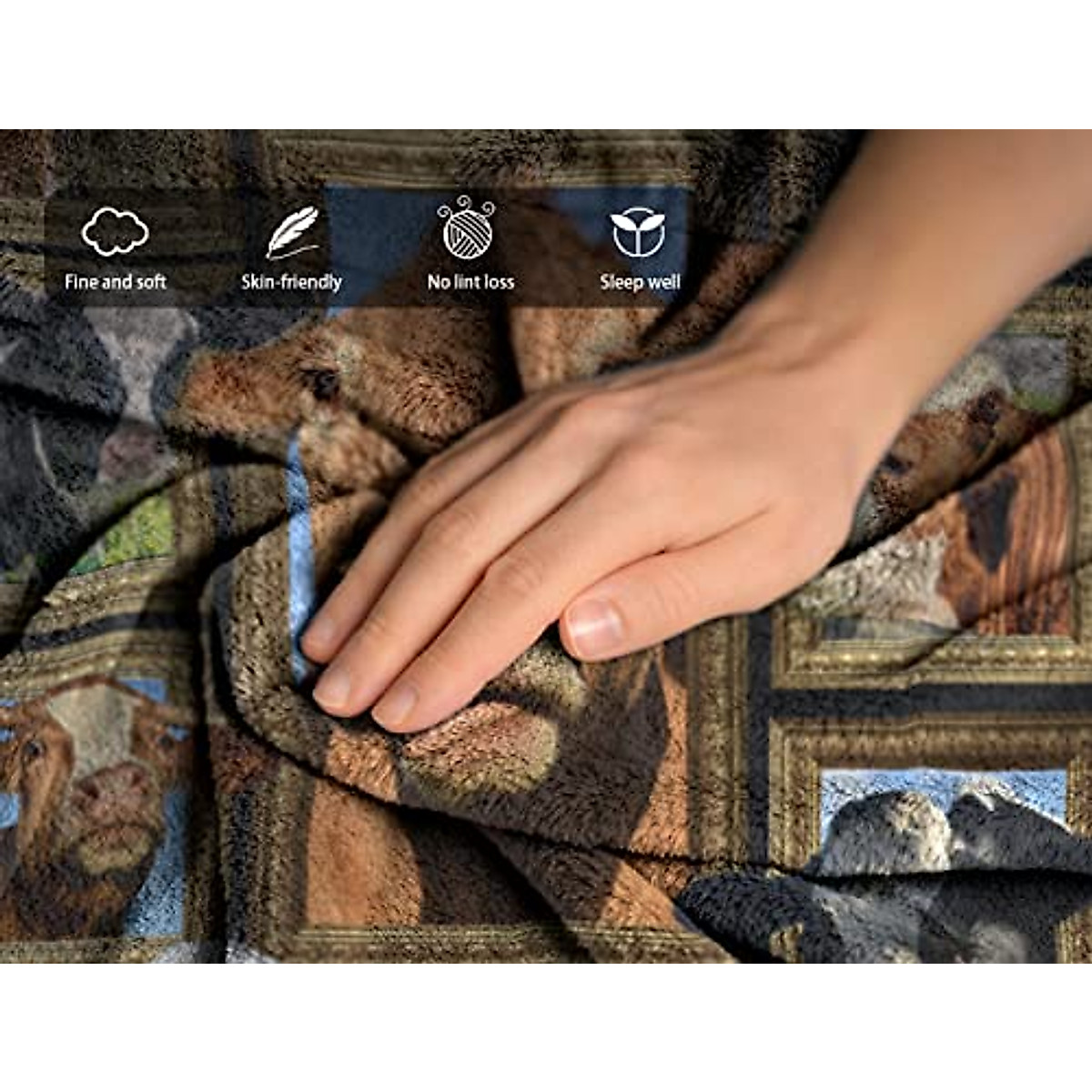 Farm Cow ​Blanket - Fleece Throw Blanket for Couch Super Soft Cozy Bed Blanket Lightweight Plush Fuzzy Lap Blankets and Throws for Sofa, 50 x 60 Inch, Gift for Animal Lover