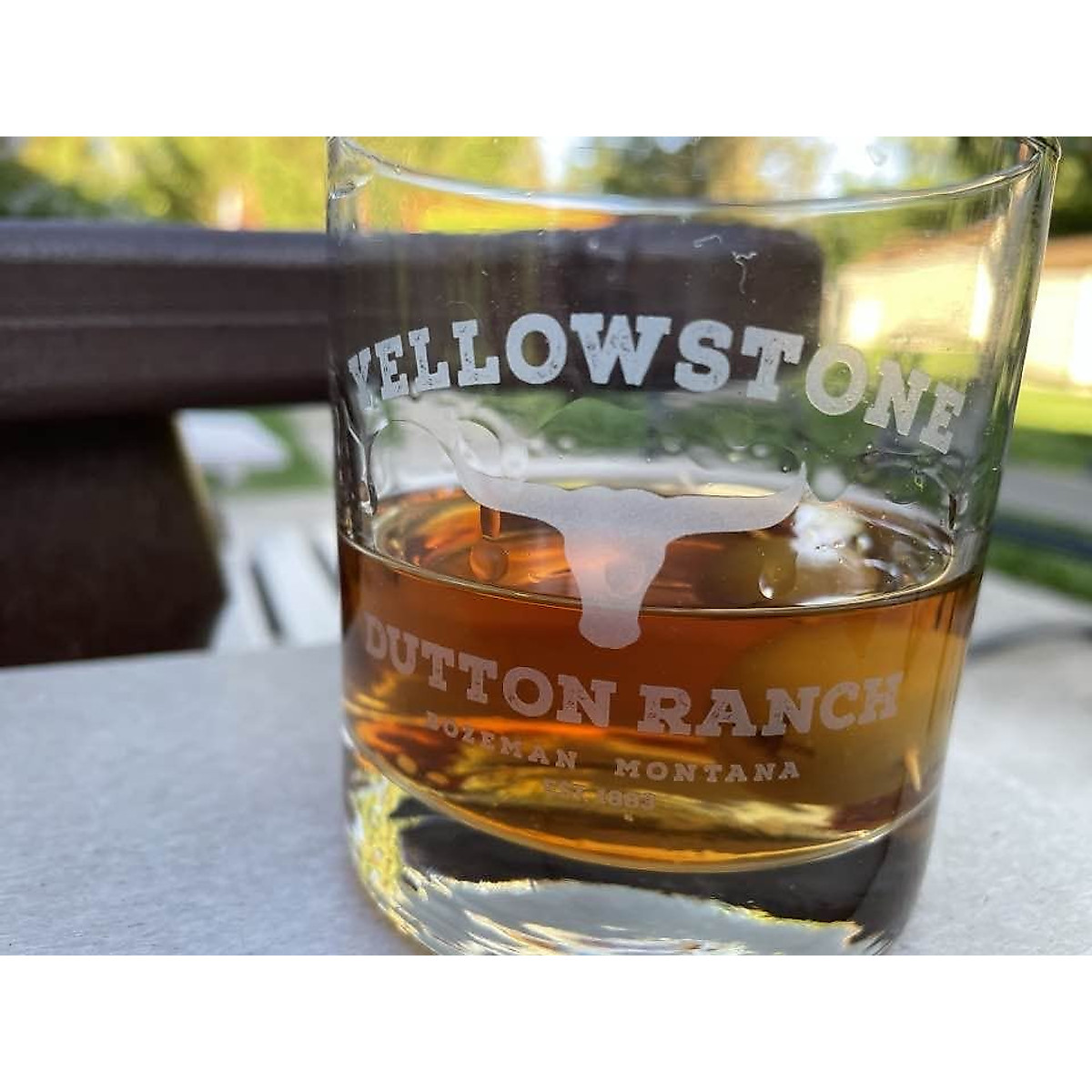 Yellowstone Dutton Ranch Old Fashioned Whiskey Rocks Glass - Made in USA