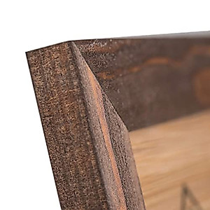 Rustic Wooden Picture Frame 11x14 Inch - Natural Solid Eco Distressed Wood for Wall Mounting Photo Frame - Brown Wenge
