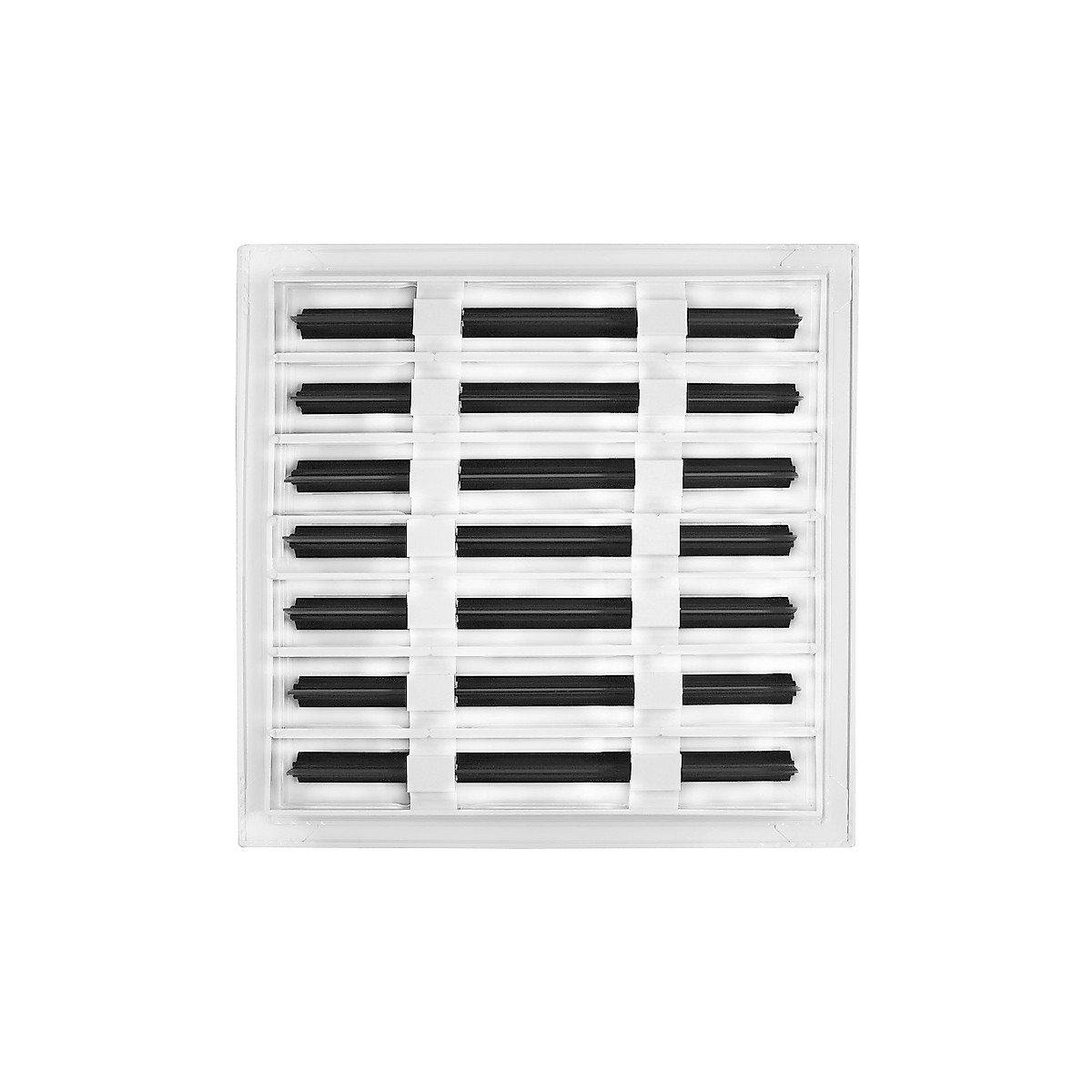 BUILDMART - 14x14 Modern AC Vent Cover - Decorative White Air Vent - Standard Linear Slot Diffuser - Register Grille for Ceiling, Walls & Floors - Texas Buildmart