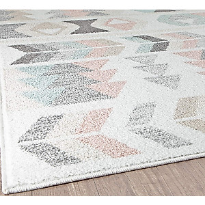 Rugs America Mika Collection MO50A Mint Lime Contemporary Geometric Area Rug 5'0"x7'6"