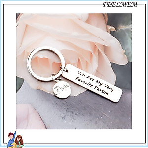 FEELMEM Friendship Jewelry You Are My Very Favorite Person Keychain Valentine's Day Gift Lover Gift Bestie Gift (You Are-ky)