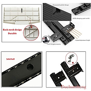 IBOWZ Keyboard Drawer Tray Under Desk Keyboard Tray with Height Adjustable Stand,Slide-Out Keyboard Shelf for Ergonomic Typing,Improve Posture and Relieve Fatigue,with 360° Mouses Tray,Platfor
