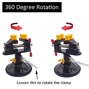 Wolfride Mini Table Vice Bench Vice Clamps for Woodworking, 360° Rotation