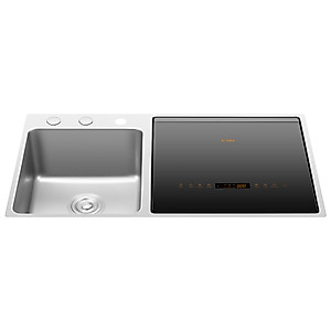 FOTILE SD2F-P5 3-in-1 In-Sink Dishwasher & Kitchen Sink Combo with 360° Cleaning, Produce Wash, Child Lock, Energy Efficient for Space-Saving Hygienic Kitchen Solutions (Dishwasher on the Right)