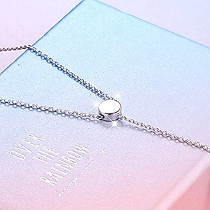 S925 Sterling Silver Multilayer Layered Connected Long Y Triple Pendant Necklace for Women