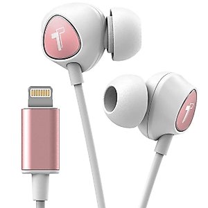 Thore Wired in Ear Headphones for iPhone Xr, Xs Max, iPhone 11, 12, 13, 14 Pro Max Earphones with Mic - Lightning MFi Certified by Apple Earbuds with Remote Microphone + Volume Control (V100)