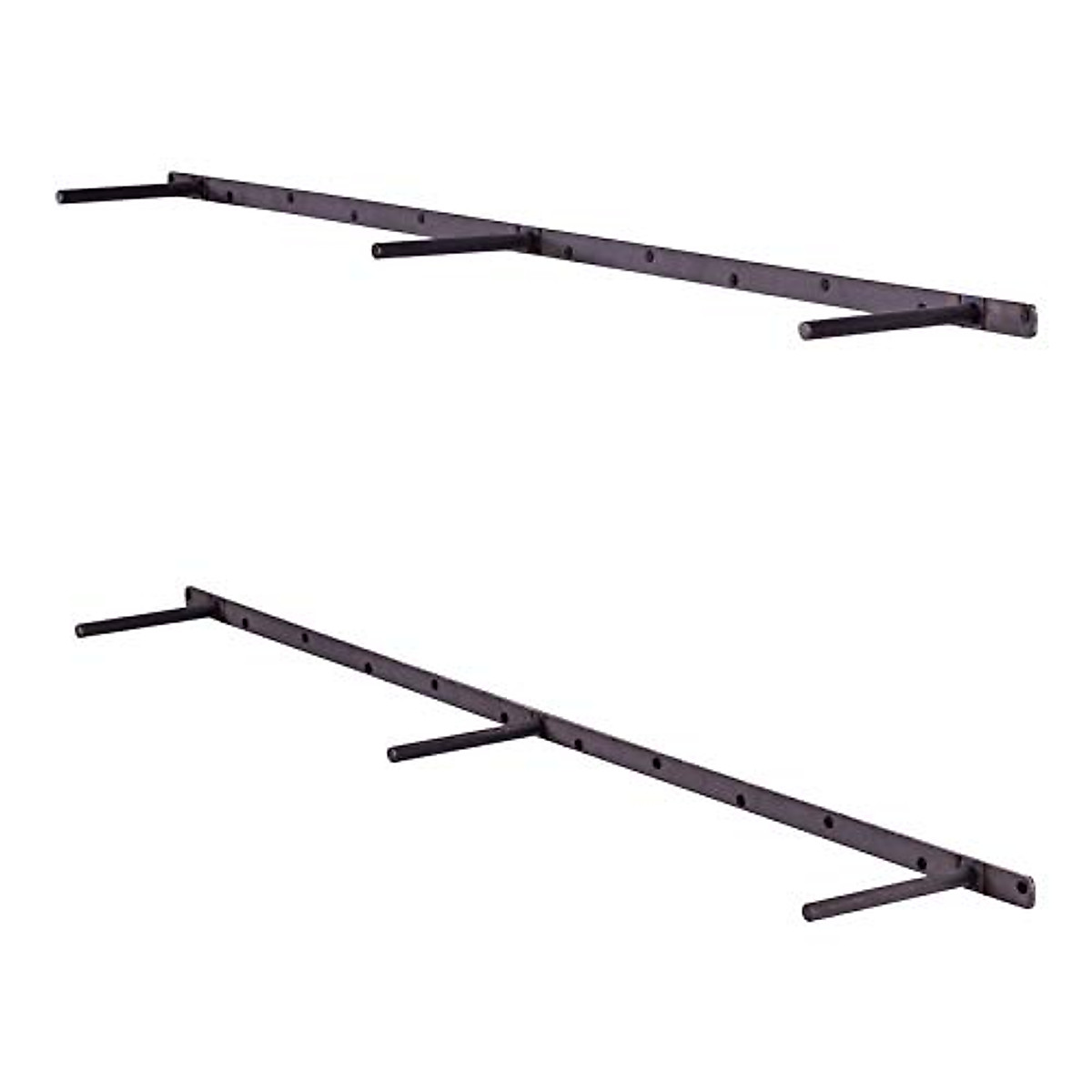 DAKODA LOVE Floating Shelves | Rugged Distressed | Southern Yellow Pine | Premium Craftsman Quality | Easy Hidden Bracket Wall Mount | Set of 2 (Bourbon, 48" L x 8" D)