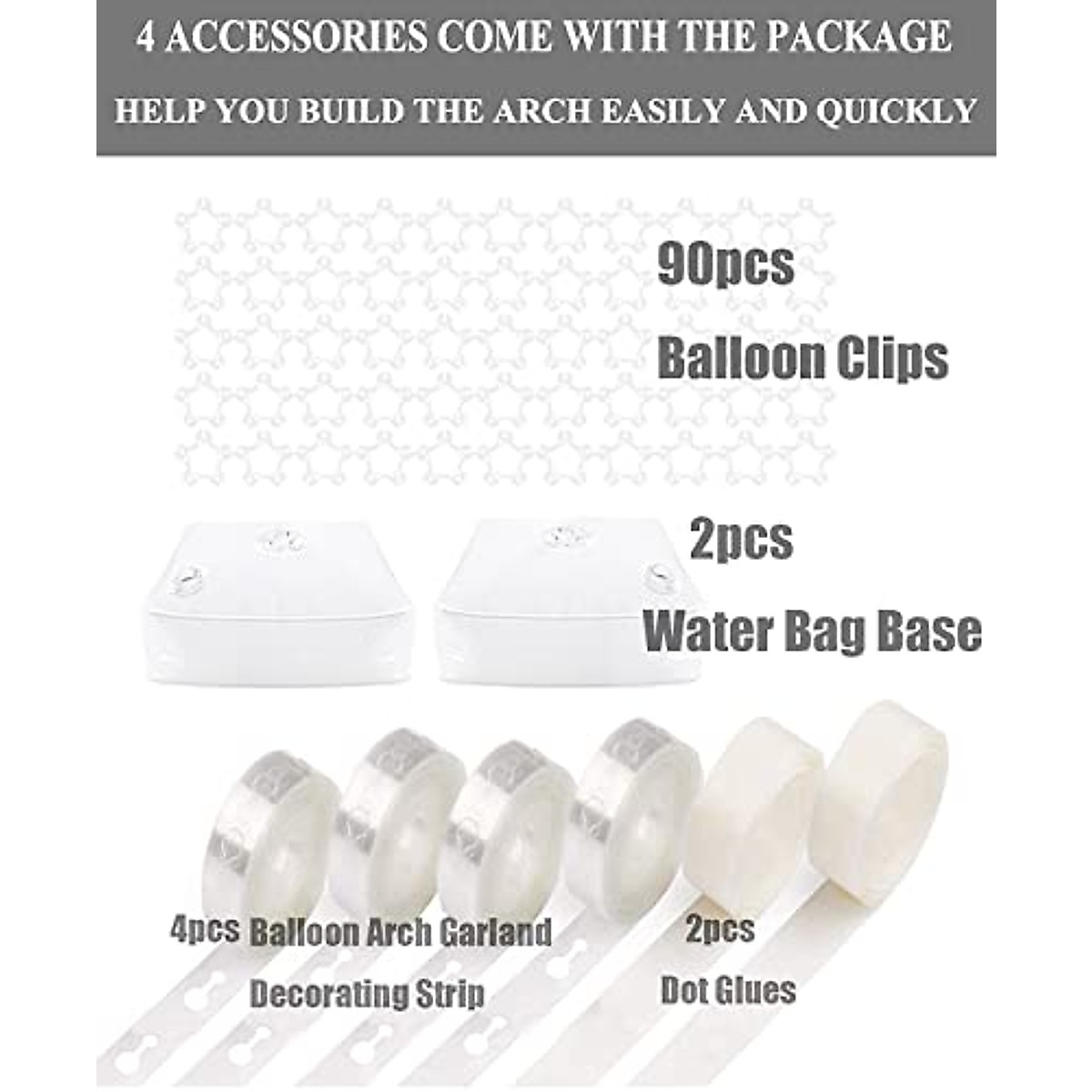 LANGXUN Heavy Duty White Metal Square Backdrop Stand Arch for Wedding Birthday Decoration, Graduation Decorations, Ceremony Reception, Event Party Supplies, Baby Shower Photo Booth Background Supplies