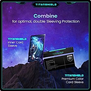 TitanShield 1000 Premium 60-Microns Ultra Clear Standard Size Perfect Exact Fit Inner Card Sleeves. Perfect for Double-sleeving and Compatible with Pokemon Cards MTG Magic The Gathering Lorcana