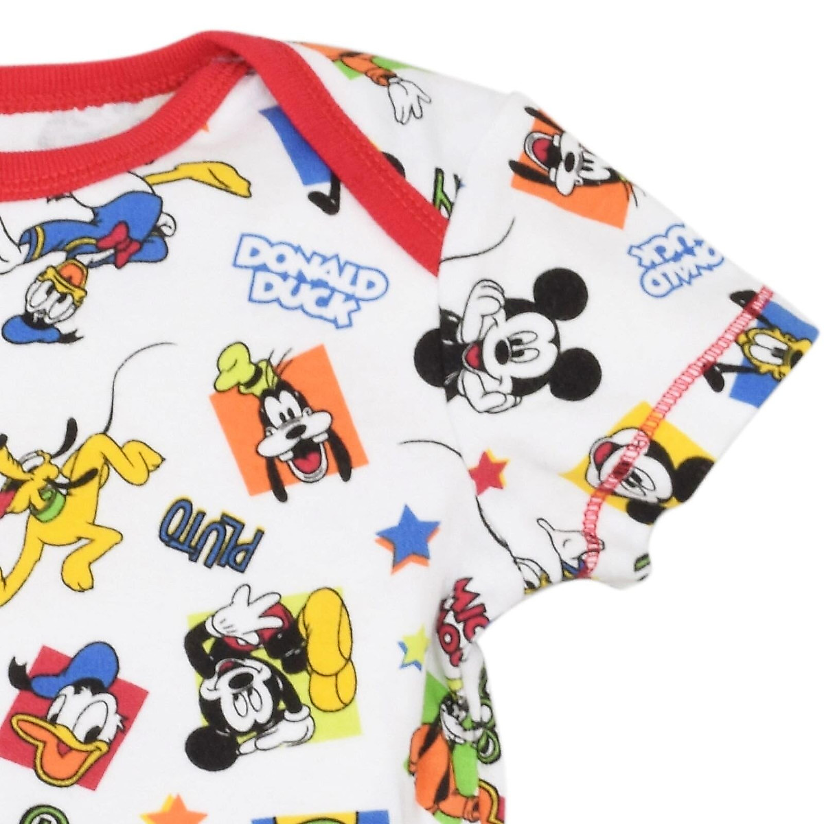 Disney Mickey Mouse Donald Duck Pluto Newborn Baby Boys 5 Pack Cuddly Bodysuits Mickey Mouse Clubhouse 6-9 Months