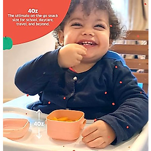 Epik Baby Food container, prefer for daycare, 4 pack leakproof storage container with silicone Lid, 4 Oz, Freezer, Dishwasher and microwave Safe, Unbreakable Food Storage - No Glass