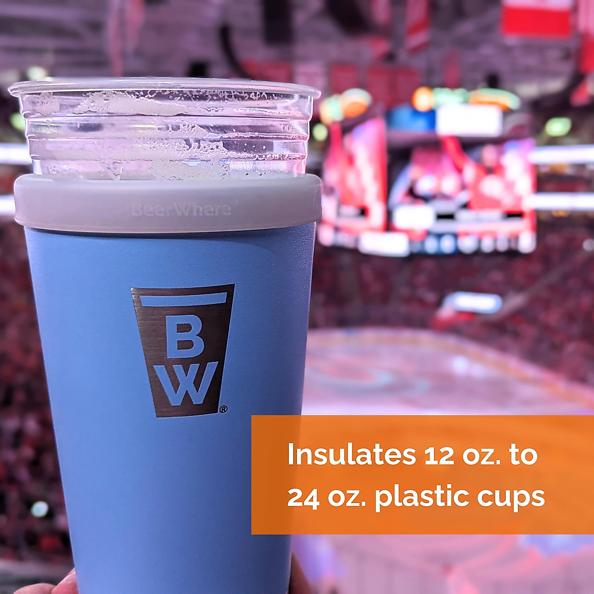 6PINT 20 oz. Imperial Pint Tumbler | Pint Glass Cooler | Cooler for 12 oz. to 24 oz. Plastic Cups | Premium Vacuum-Insulated Stainless Steel (Light Blue)