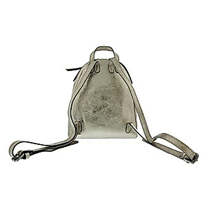 Pierre Cardin Bronze Leather Metallic Large Fashion Backpack for womens