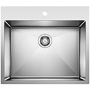 BLANCO 522136 QUATRUS R15 Drop-In or Undermount Laundry Sink, Stainless Steel