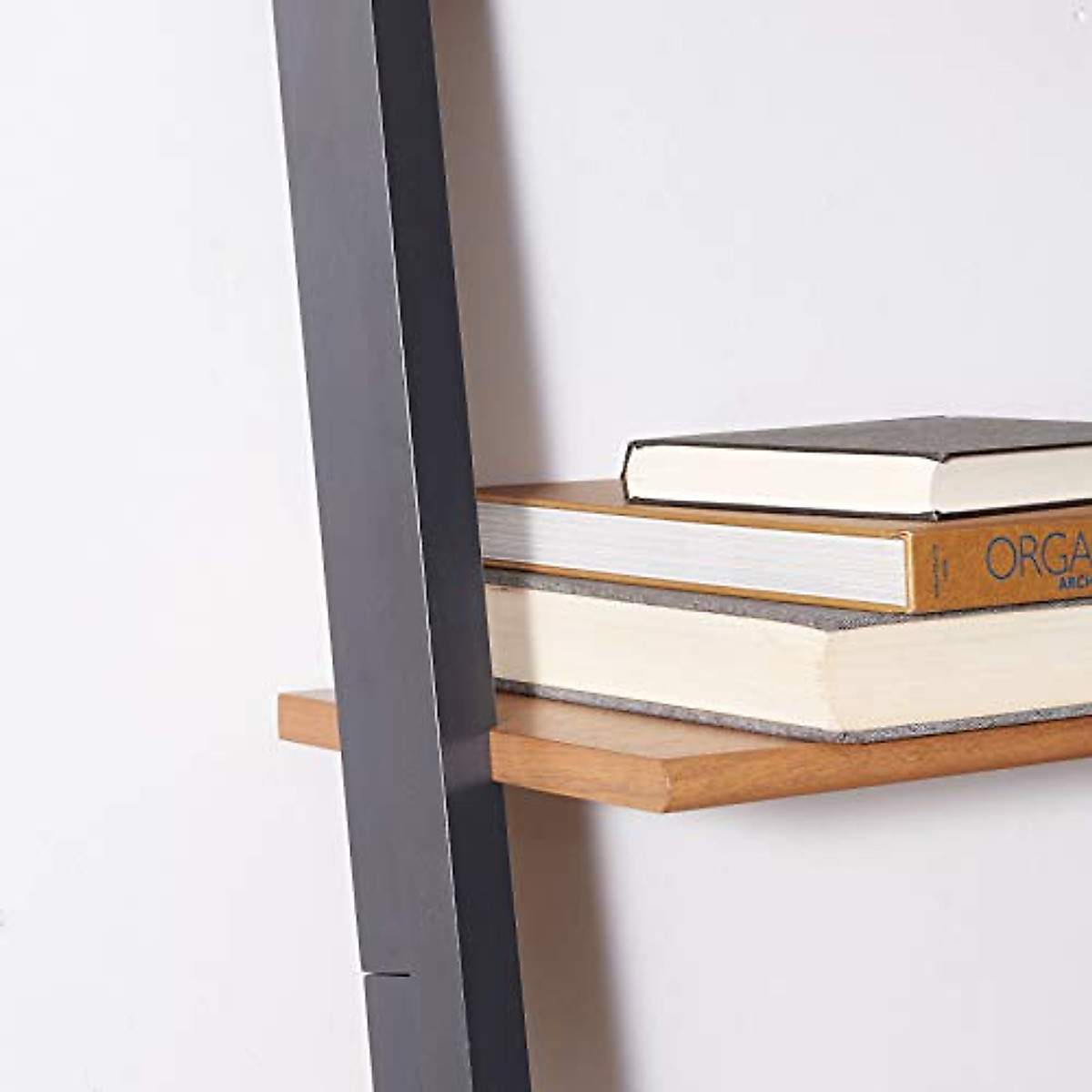 Safavieh Home Collection Kamy Natural and Charcoal 2-Shelf Leaning Desk DSK9401A