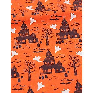 8PCS Cotton Fabric Squares 20" x 20" Fat Quarter Fabric Bundles Craft Fabric for Patchwork Sewing Quilting Crafting DIY (Halloween)