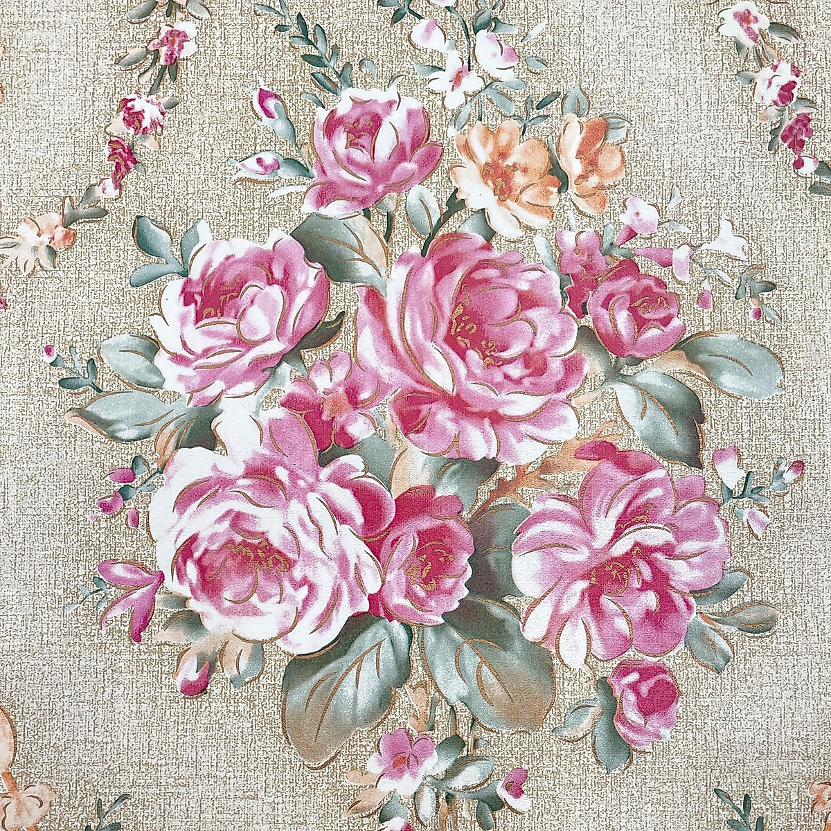 LovingWay 14.7 Feet Wallpaper Roll Floral Shelf Liner 17.7x177 Inch Self-Adhesive Dresser Drawer Covering Paper DIY Makeup Organizers Boxes Yellow Rose