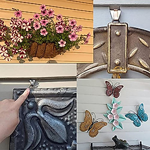 No-Hole Needed Vinyl Siding Hooks Hangers for Hanging 8 Pack, Heavy Duty Light Mailbox Planter Hanger 8 Pack