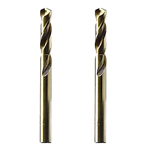 MAXTOOL 11/64" 2pcs Identical Screw Machine Drills HSS M42 Cobalt Twist Stub Drill Bits Fully Ground Golden Straight Shank Short Drills; SMF42G10R11P2