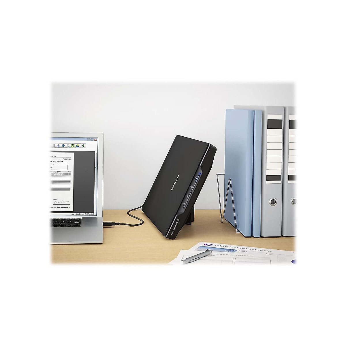 Epson Perfection V39 Color Photo & Document Scanner with Scan-To-Cloud & 4800 Optical Resolution, Black