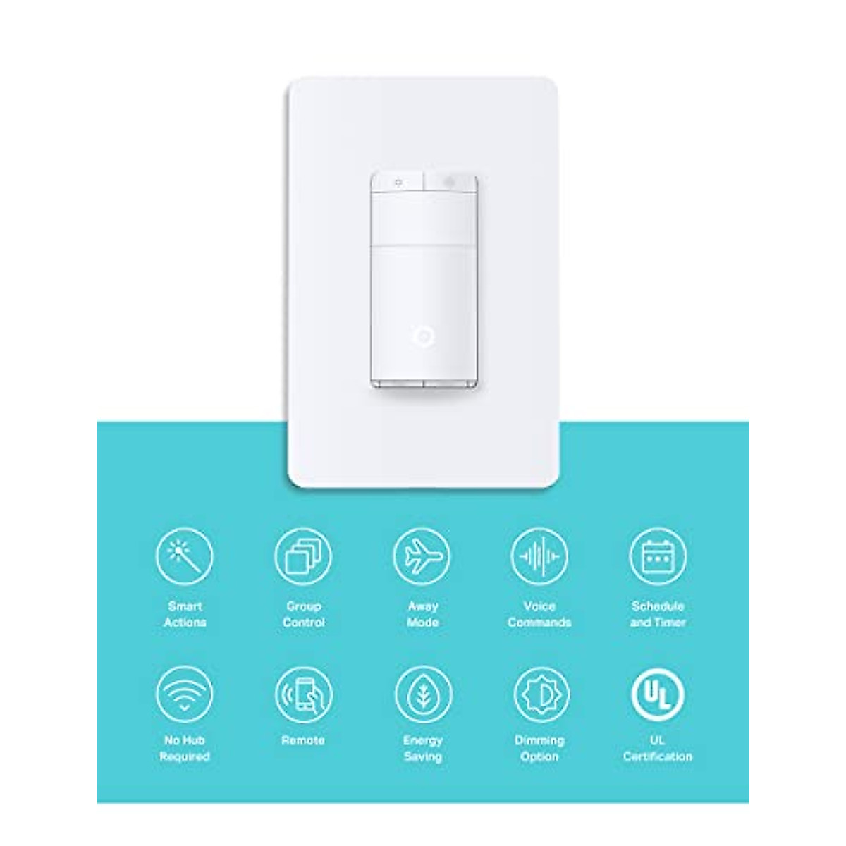 Kasa Smart Motion Sensor Switch, Dimmer Light Switch, Single Pole, Needs Neutral Wire, 2.4GHz Wi-Fi, Compatible with Alexa & Google Assistant, UL Certified, No Hub Required(ES20MP2) White 2-Pack