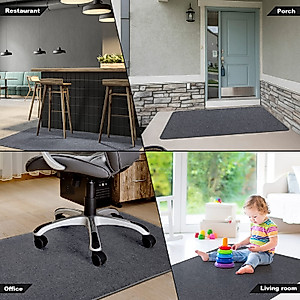 CELION Edging Office Chair Mat for Hardwood & Tile Floor, 55"x35" Computer Gaming Rolling Chair Mat, Under Desk Low-Pile Rug, Large Anti-Slip Floor Protector for Home Office (Dark Grey, 55" x 35")