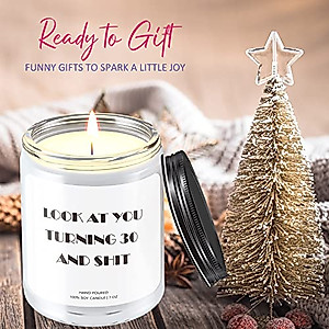 30th Birthday Gifts for Her - 30th Birthday Candle - 30 Gifts for Women Joke - Birthday Gifts for Turning 30-7Oz Scented Candles
