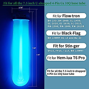 7.7 Inch BF-35 Replacement Bulb 15 Watt for Flowtron BK-15D Stinger FP15, TZ15, B1515-4 /Hemiua T6 Pro Black Flag BB-15WHT BZ-15, BZ-20