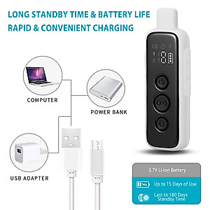 Paws Furlosophy Dog Training Collar with Remote, No Shock Collar for Dogs, 1000ft Remote Control Dog E Collar,3 Training Modes, Suitable for Small, Medium, Large Dogs, IPX7 Waterproof