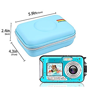 Leayjeen Digital Camera Case Compatible with YISENCE/Kaisoon Tech/Canon Portable Digital Camera 2.7K Full HD Video Waterproof Underwater Camera and More Accessories(Case Only)