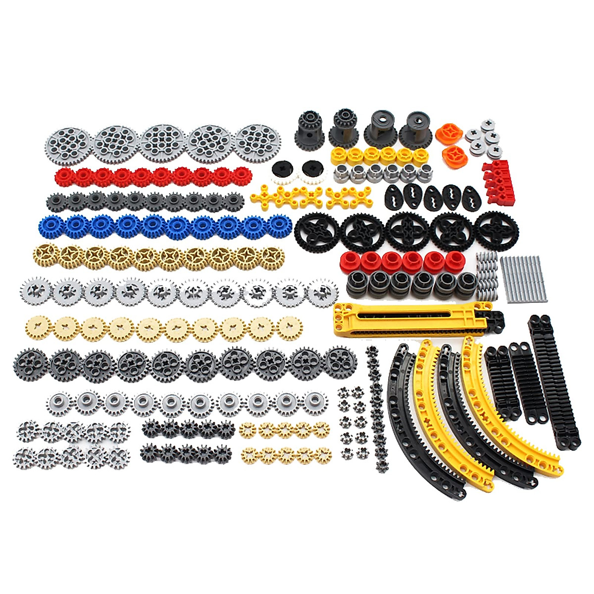 KonHaovF 213PCS Differential Gear Box Set for Technic Series Parts Compatible with Lego Technic Parts, DIY Gears Assortment Pack(Liftarm, Pins, Axles, Connectors) for Technic Building Blocks Set