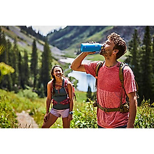 Hydro Flask Water Bottle - Wide Mouth Straw Lid 2.0 - 40 oz, Hibiscus