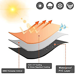 Vailge Patio Cushion Storage Bag Waterproof Cushion Storage Bag 45.5 Inch, Indoor Outdoor Cushions Storage Bag with Zipper and handles, Dustproof Patio Furniture Cover Storage Bag -Standard,Grey