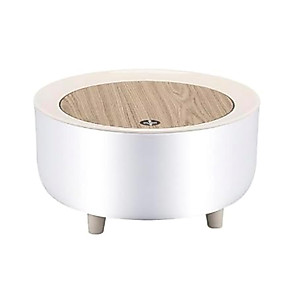 Faubourg Mini Desktop Trash Can | Bathroom Counter Organizor with Push Open Lid | Kitchen Snack Holder | Plastic | for Office Kitchen and Coffee Bar, 0.5 Gallon White