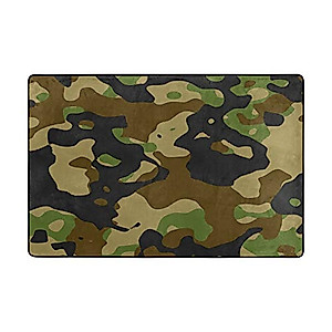 ALAZA Camouflage Military Style Area Rug Rugs for Living Room Bedroom 3'x2'