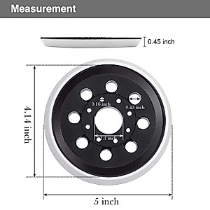5” RS035 Sanding Pad Replacement,Compatible with Bosch Orbital Sander ROS20VS, ROS20VSC, ROS20VSK, ROS20, ROS10,Hook & Loop Sanding Backing Pad,Pack of 2
