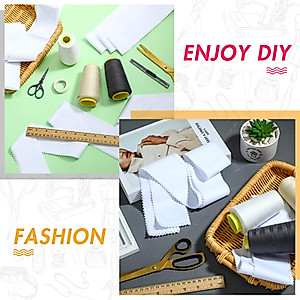 BOAO 40 Pieces Fabric Strips Rolls Collection Jelly Fabric Strips for Quilting Roll up Fabric Craft Patchwork Strips DIY Sewing Fabric Rolls for Handmade Favors (White, 2.5 x 44 Inch)