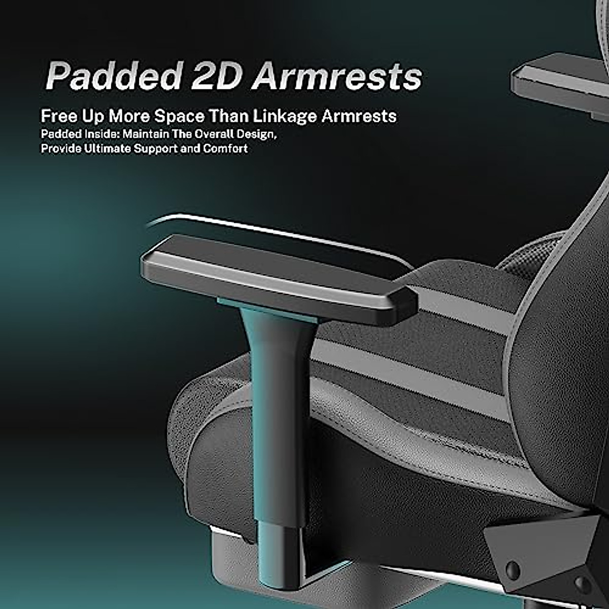 Soontrans Grey Gaming Chair with Footrest,Racing Ergonomic Massage Gaming Chairs for Adults Work in Office,Height Adjustable Gamer Chair,360° Swivel PC Computer Chair,Reclining Silla Gamer