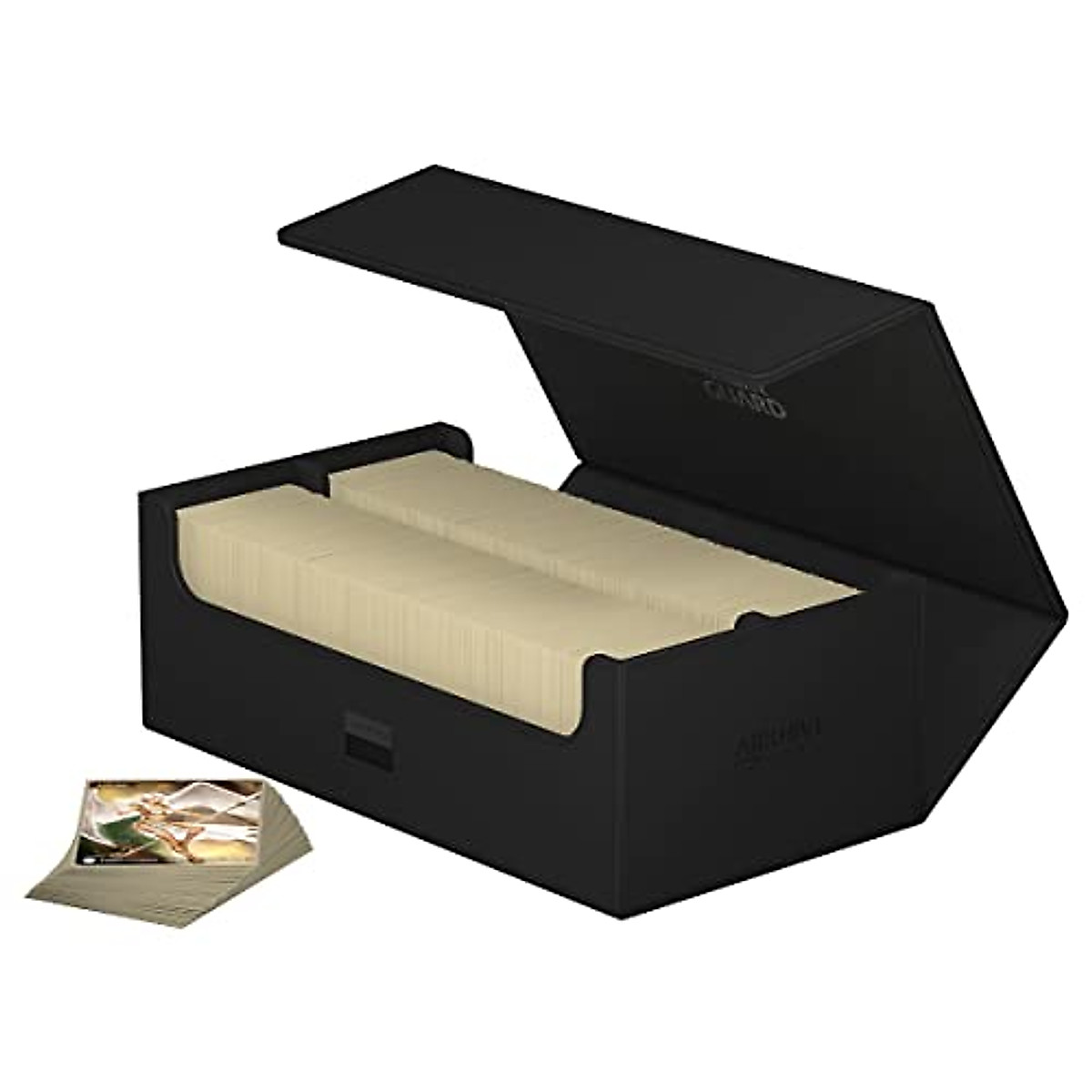 Ultimate Guard Arkhive 800+, Deck Case for 800 Double-Sleeved TCG Cards, Black, Compatible with Boulders, Magnetic Closure & Microfiber Inner Lining